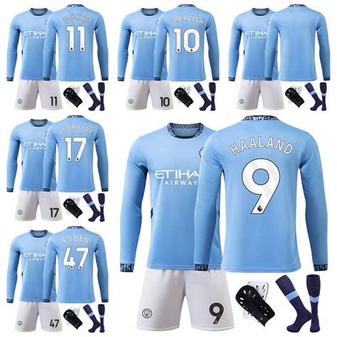 2024 25 Season Manchester City F C Home Long Sleeve Football Adult