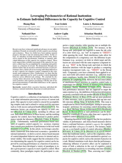 Leveraging Psychometrics Of Rational Inattention To Estimate Individual