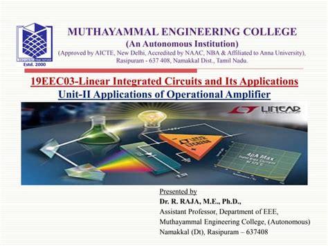 Unit Ii Applications Of Operational Amplifier Ppt