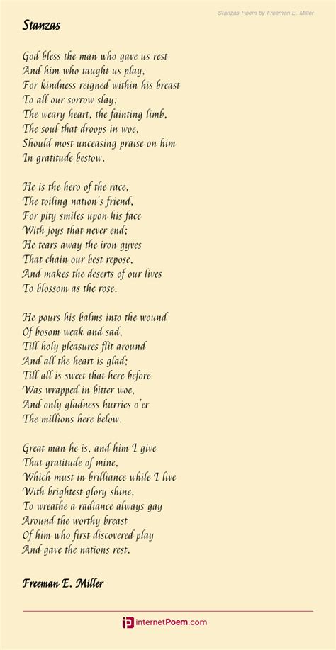 Example Of Poem With 4 Stanza And 4 Lines At Robert Printz Blog