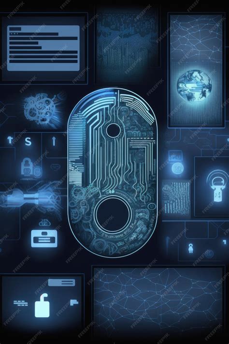Premium Photo Screens With Data Processing And Circuit Board Created
