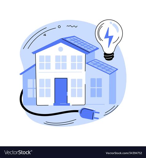 Energy Plus House Abstract Concept Royalty Free Vector Image