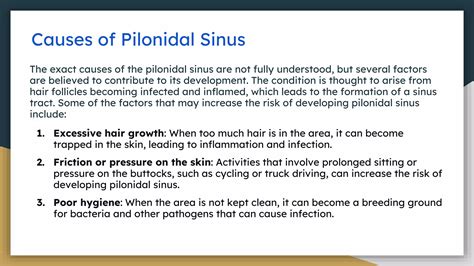 What Is Pilonidal Sinus Causes Symptoms And Treatment Pptx