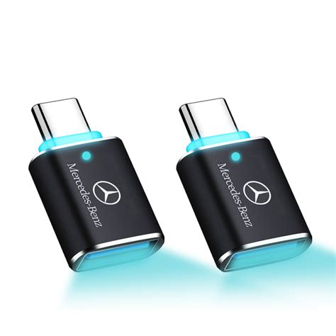 适用于奔驰充电转换头typec转接头usb转换器车载u盘数据线23款e300l Glc300l V260l Gls Glb220 A200l