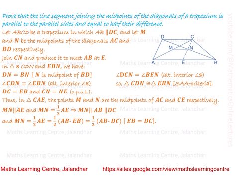 Class 9 Chapter 8 Quadrilaterals Midpoint Theorem And Intercept Theorem Lecture 4 Pdf