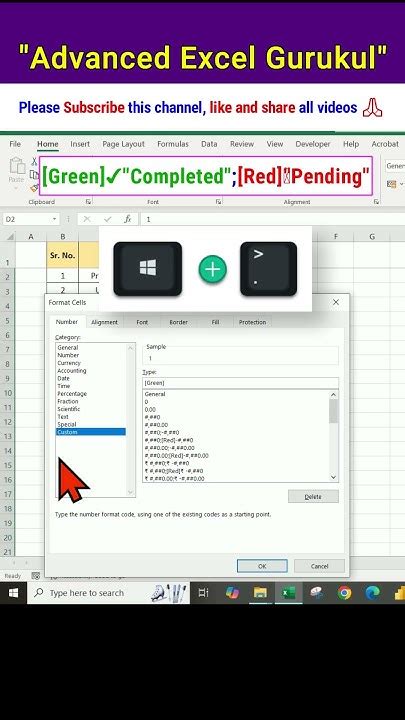 Highlight Tasks With And Using Excel Custom Formatting Shortsfeed