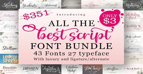 best script font bundle bundle · creative fabrica