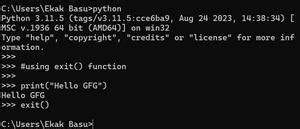 How To Exit A Python Program In The Terminal GeeksforGeeks