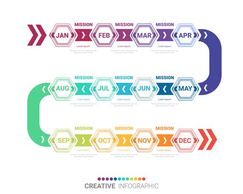 Month Timeline Powerpoint Template Free