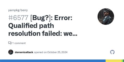 Bug Error Qualified Path Resolution Failed We Looked For The Following Paths But None