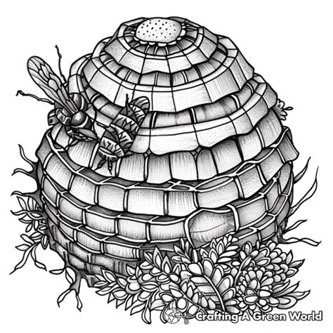 Beehive Coloring Pages Free And Printable