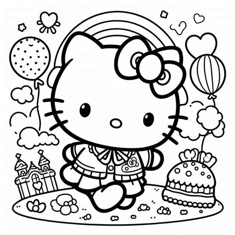 Hello Kitty Kleurplaat Hello Kitty Colouring Pages Kitty Coloring