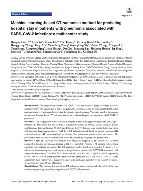Machine Learning Based Ct Radiomics Method For Predicting Has