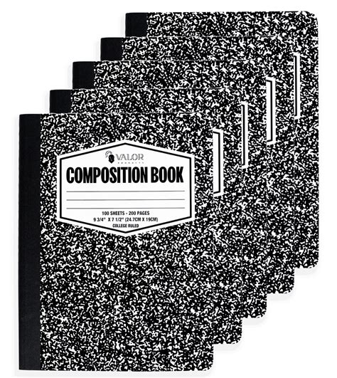 Valor Composition Book College Ruled 100 Sheets 975 X 75