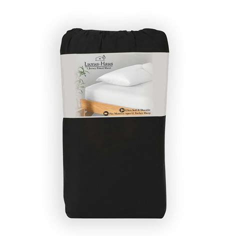 Jet Black Jersey Fitted Sheet Bari Textile