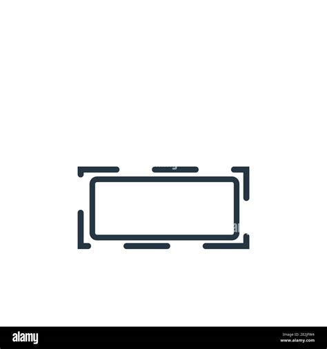 Rectangle Outline Vector Icon Thin Line Black Rectangle Icon Flat Vector Simple Element