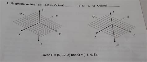 Solved 1 Graph The Vectors A −324 Octant B Solved 1 Graph The Vectors A −324 Octant B