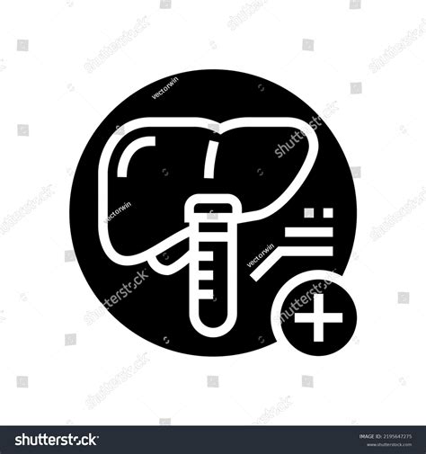 Liver Function Tests Health Check Glyph Stock Vector Royalty Free