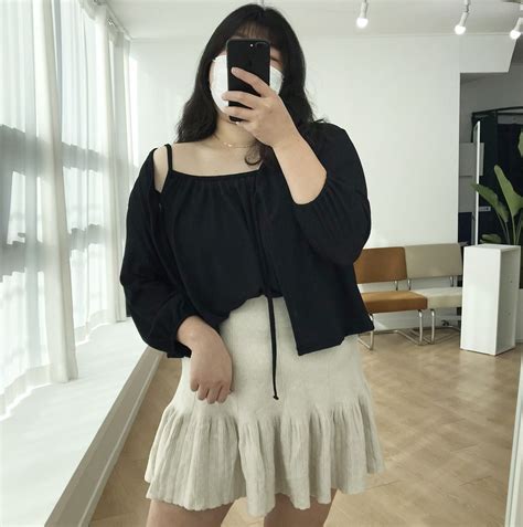 ~99 러블리 빅사이즈 리본 세트 스판대박 데이트룩 오버핏 봄 나시 리본 가디건 세트 에이블리