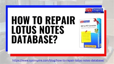 ppt how to repair lotus notes database powerpoint presentation free download id 12426687