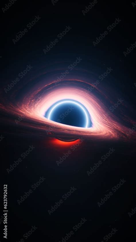 Giant Singularity In Outer Cosmos Vertical 3d Illustration Astrology Background Interstellar