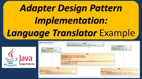 Adapter Design Pattern Implementation Language Translator Example Youtube