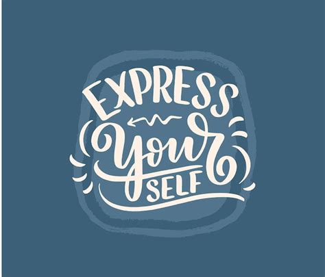 Premium Vector Express Yourself Lettering Slogan
