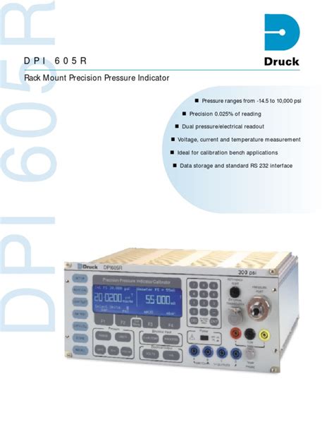 Dpi 605 Pdf Calibration Electrical Engineering