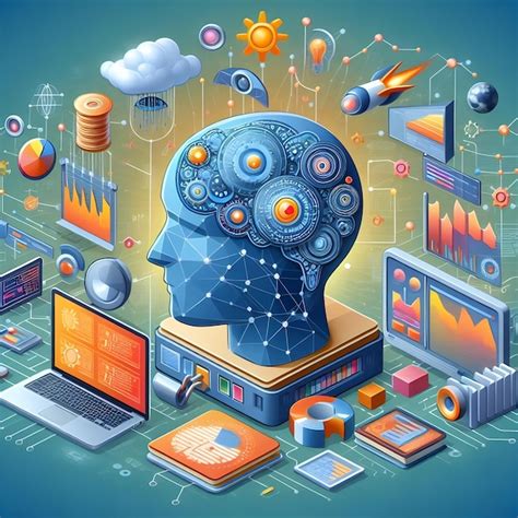 Illustration Of A Machine Learning Process Featuring Artificial