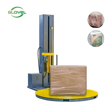 Automatically Cutting Film Wrapper Pre Stretching Shrinking Machine Turntable Wrapping Equipment