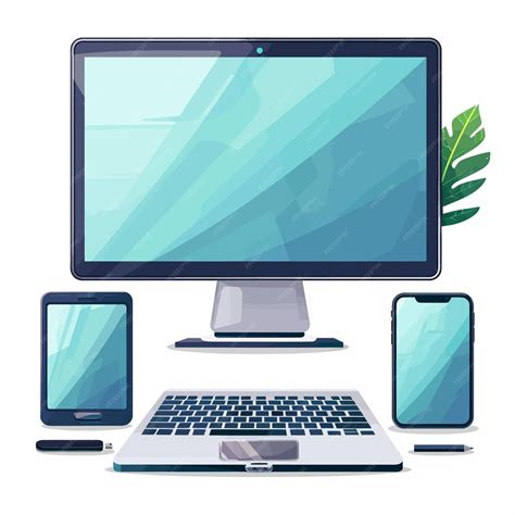 A Computer Monitor With A Palm Leaf On The Screen Premium Ai