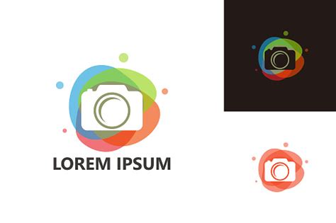 다채로운 사진 로고 템플릿 디자인 벡터 엠블럼 디자인 개념 창조적 인 기호 아이콘 개념에 대한 스톡 벡터 아트 및 기타 이미지 개념 개념과 주제 겉창 Istock