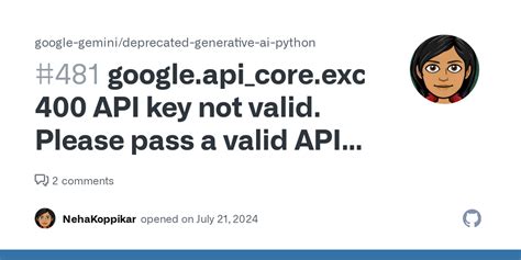 Google Api Core Exceptions InvalidArgument API Key Not Valid Please Pass A Valid API Key