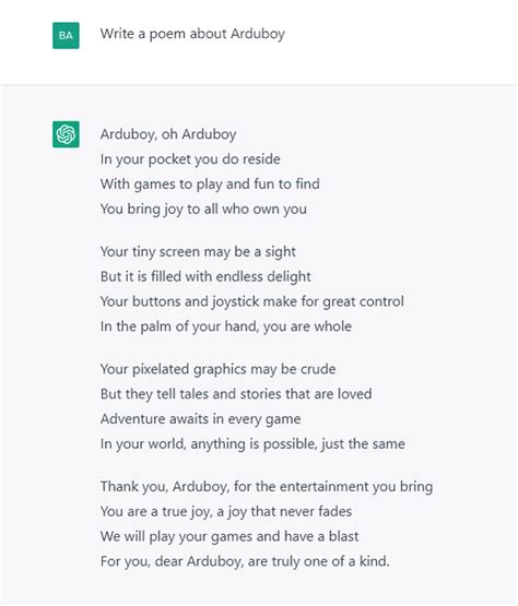 ChatGPT Creates Ardubabe Game Ardubabe Ardubabe