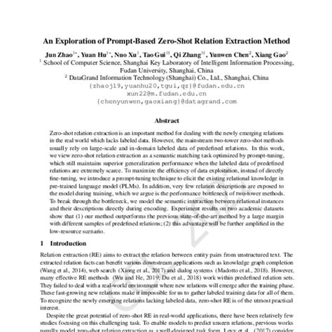An Exploration Of Prompt Based Zero Shot Relation Extraction Method Acl Anthology