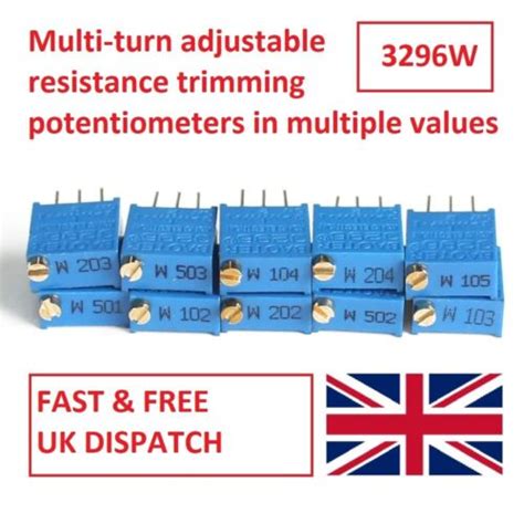 3296w Multi Turn Variable Resistor Trimmer Potentiometer 2k 5k 10k 200k 500k 1m Ebay Uk