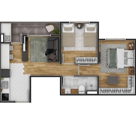 Griffe Barueri 2 Dorms Planta 52m² Josafá Imóveis