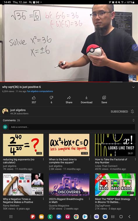 Why Is The Outcome Of A Even Root Always Positive See Photo F E Square Root Of 16 Is 4 But