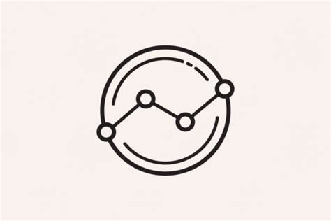 Line Analytics Dots Graph Inside Circle Graphic By Sargatal · Creative