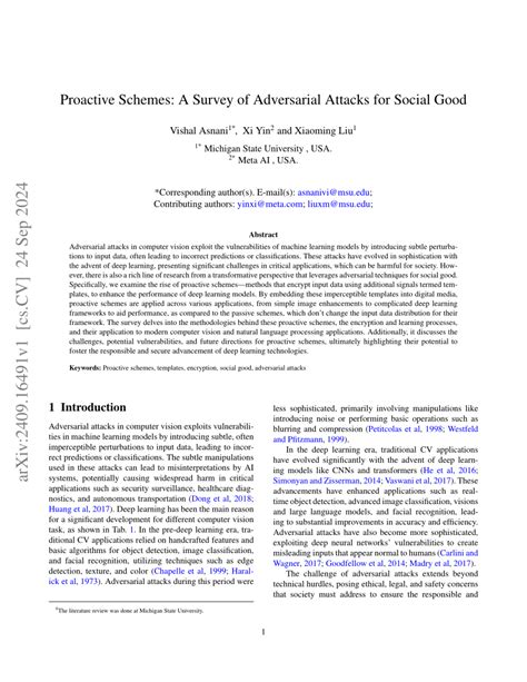 pdf proactive schemes a survey of adversarial attacks for social good