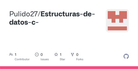 GitHub Pulido27 Estructuras De Datos C
