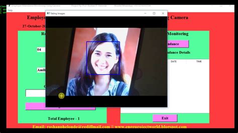 Face Recognition Based Employee Attendance Monitoring Using Camera Python Project Source Code
