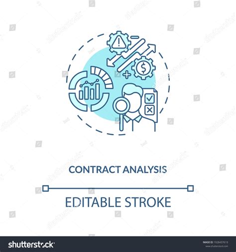 Contract Analysis Concept Icon Contract Lifecycle Stock Vector Royalty
