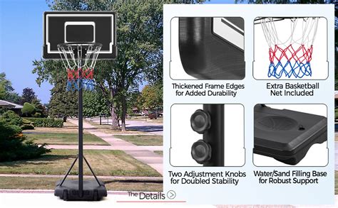 Yaheetech Basketball Hoop And Stand Portable Basketball Net Set Outdoor