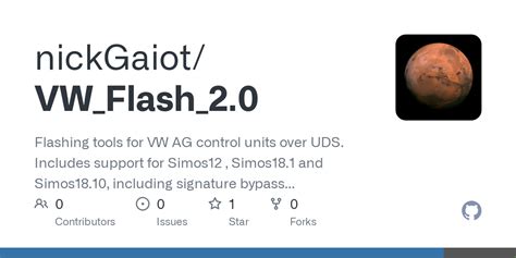 GitHub NickGaiot VW Flash 2 0 Flashing Tools For VW AG Control Units Over UDS Includes