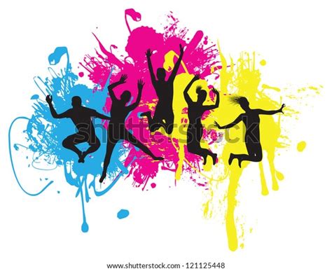 Jumping Background Stock Vector Royalty Free 121125448