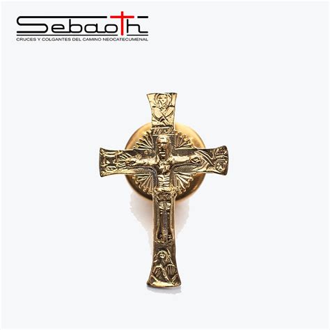 Pin Cruz Gloriosa Camino Neocatecumenal Plata Dorada Sebaoth