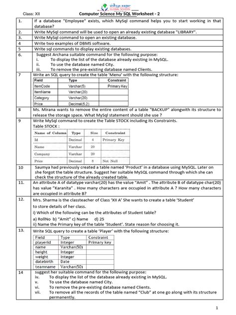 cs holiday assignment pdf databases table database