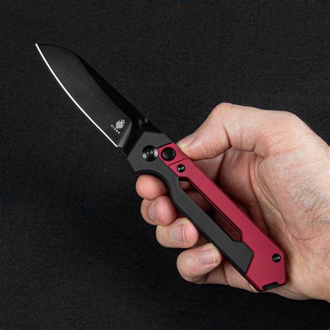 Kizer Hyper Black And Red Folding Knife