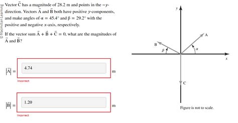 Solved Vector C Has A Magnitude Of M And Points In The Chegg